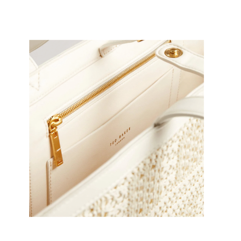 Ted Baker Pammina Raffia Straw Bucket Tote - Ivory - DeModo